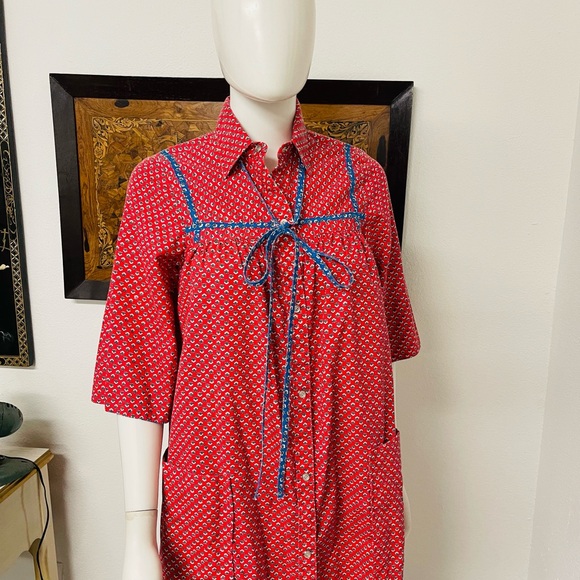 national | Intimates & Sleepwear | Vintage Models Coat Snapup Red House ...